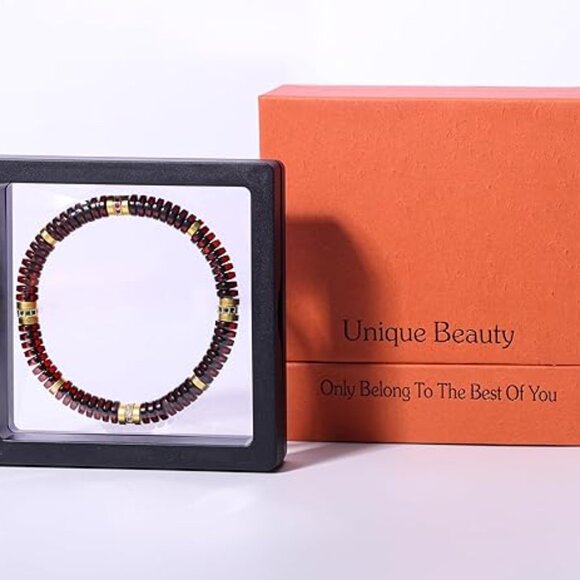 Jewelry | Natural Blood Red Amber Bracelet Handmade Stretch W Gold ...